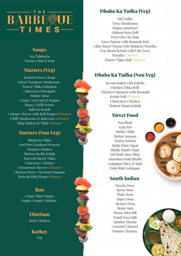 Buffet Menu - The Barbeque Times