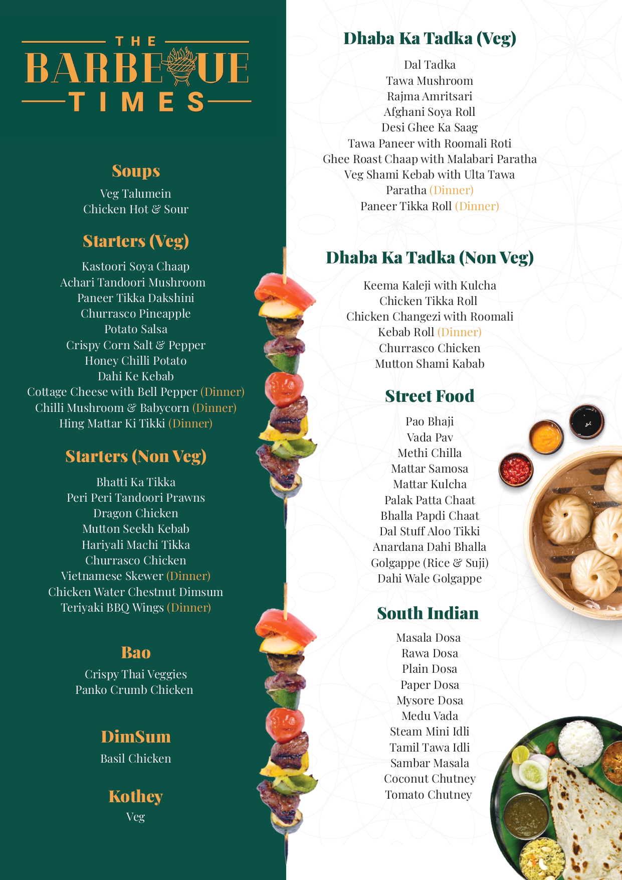 Buffet Menu - The Barbeque Times